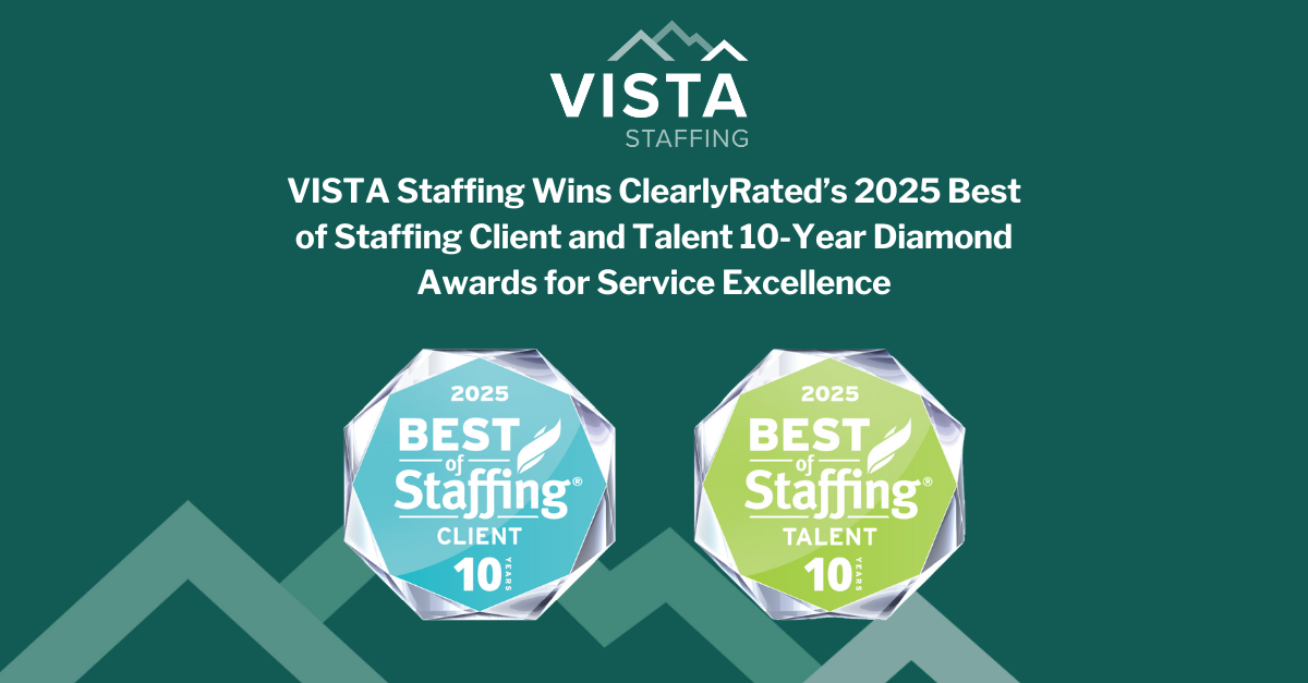 VISTA Staffing Solutions Wins 2025 Best of Staffing Awards